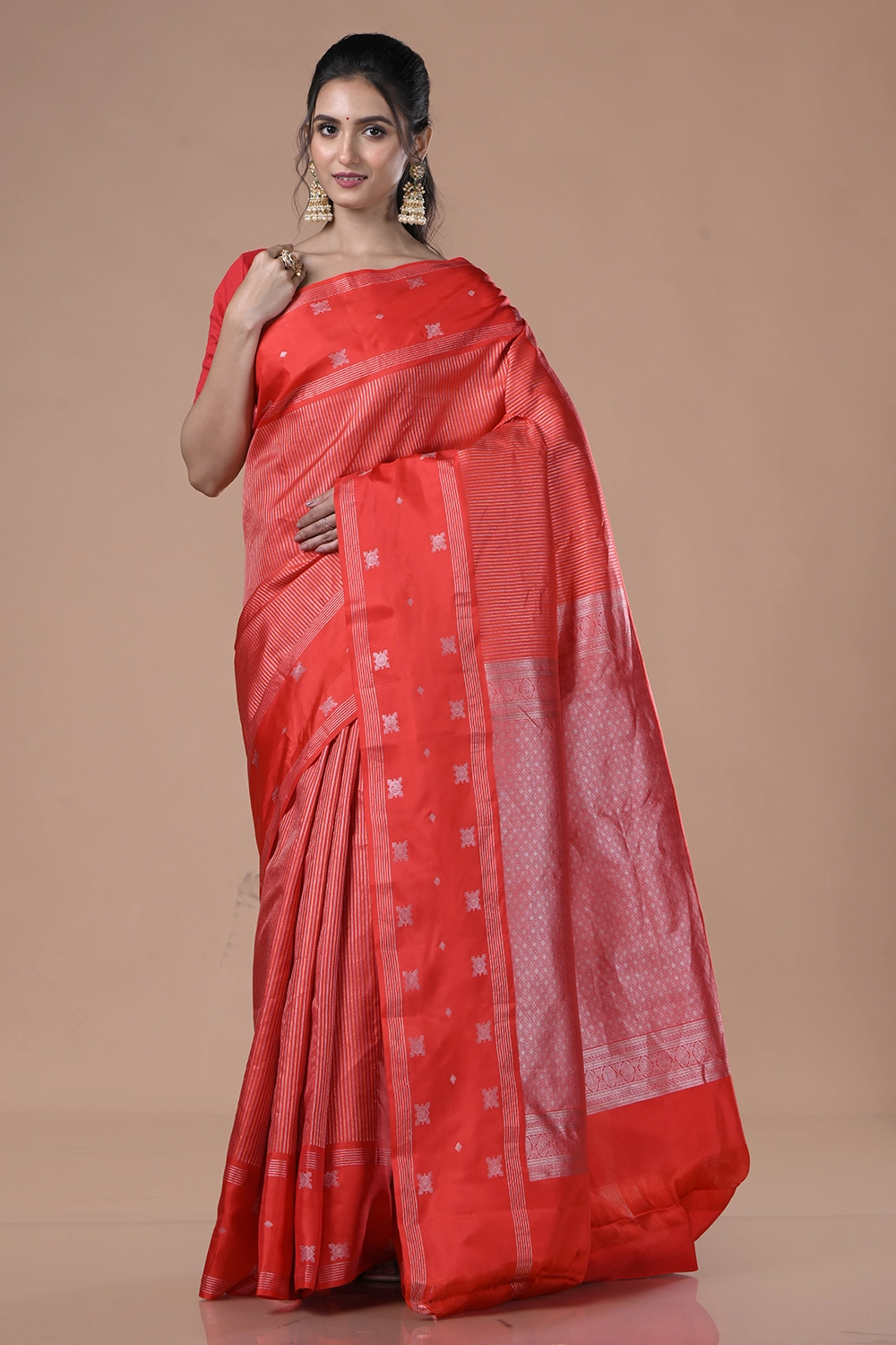 Persian Red Kanjeevaram Silk Saree - Priya Gopal Bishoyi