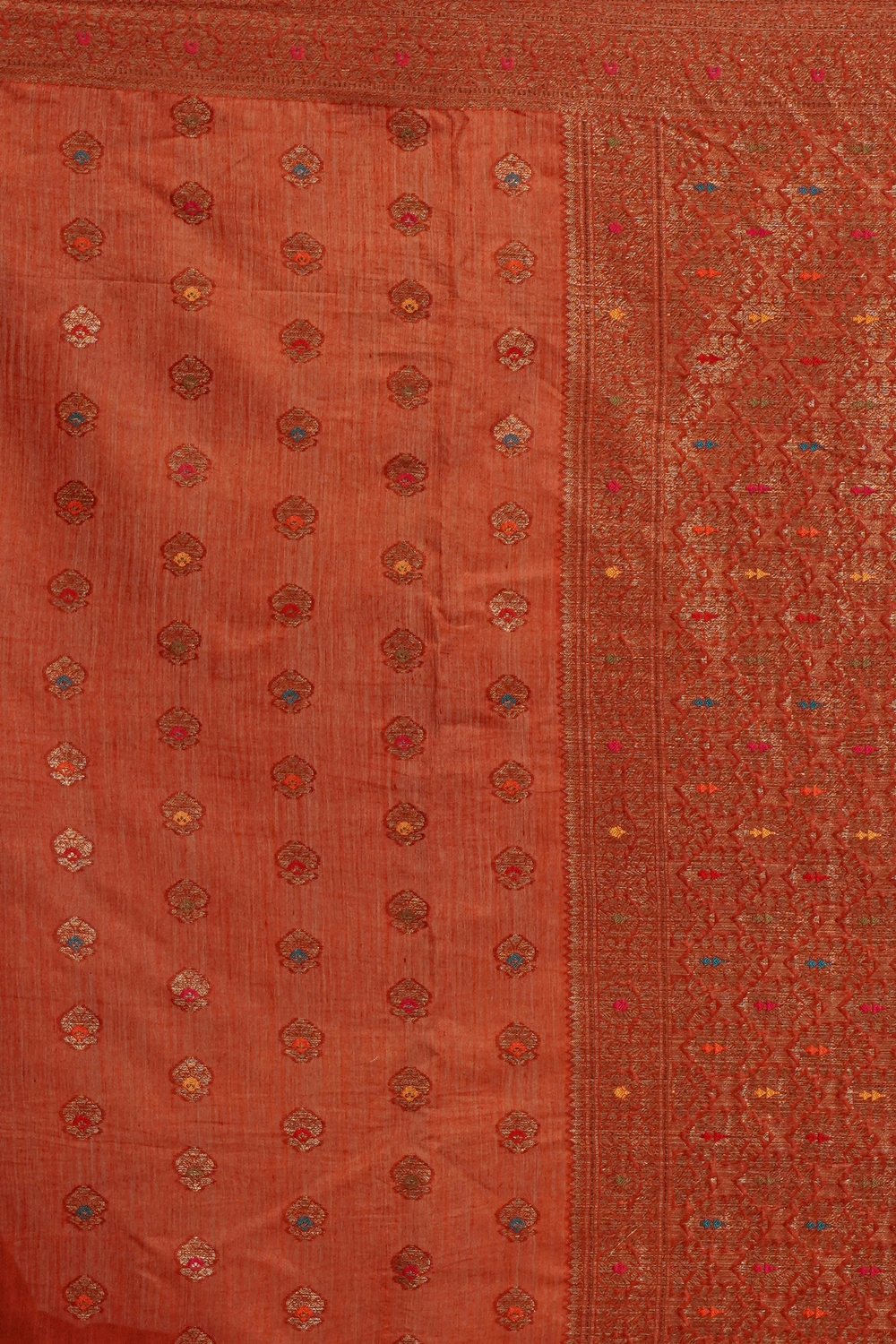 Burnt Orange Pure Tussar Saree - Priya Gopal Bishoyi